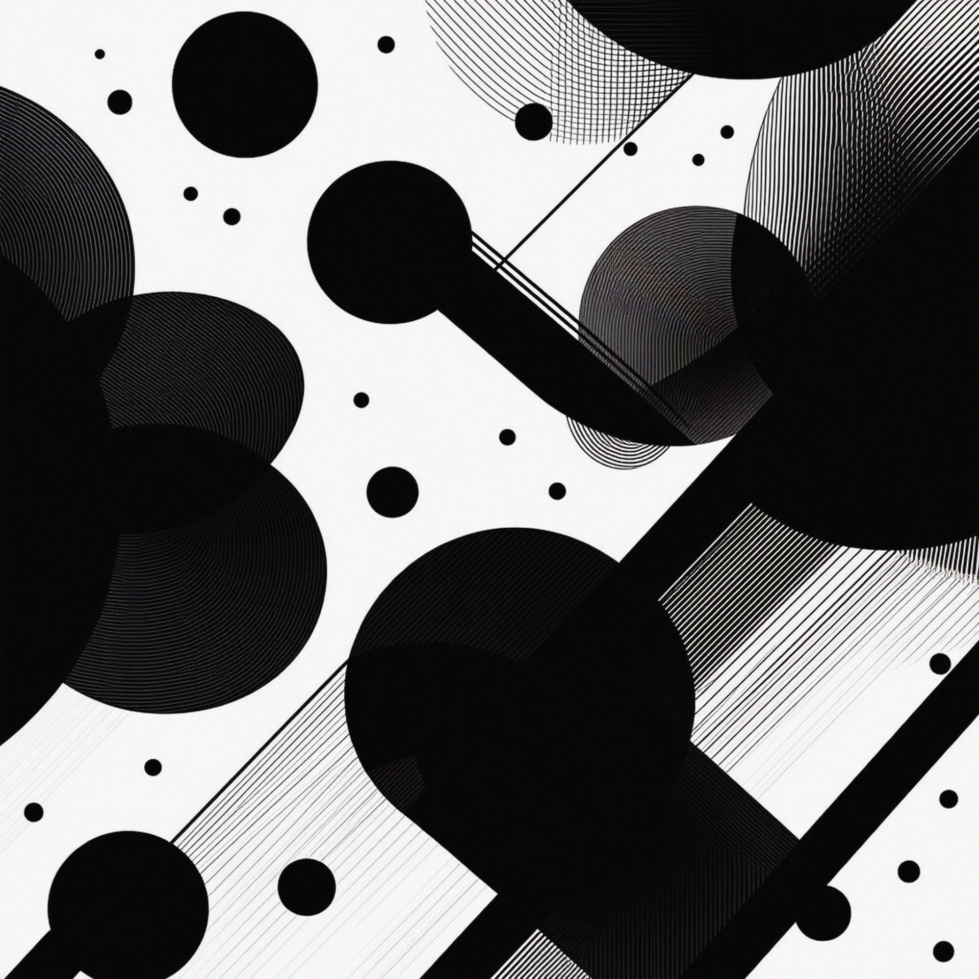 Abstract black shapes – AIFusionArt