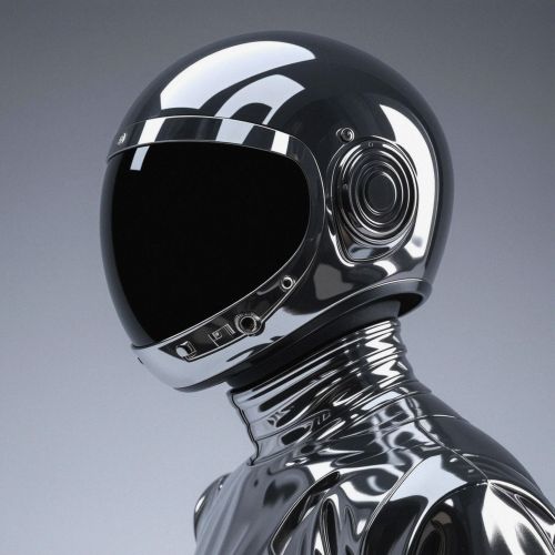 The Image Features A Highly Reflective Metallic Object That Resembles A Futuristic Or Sci Fi