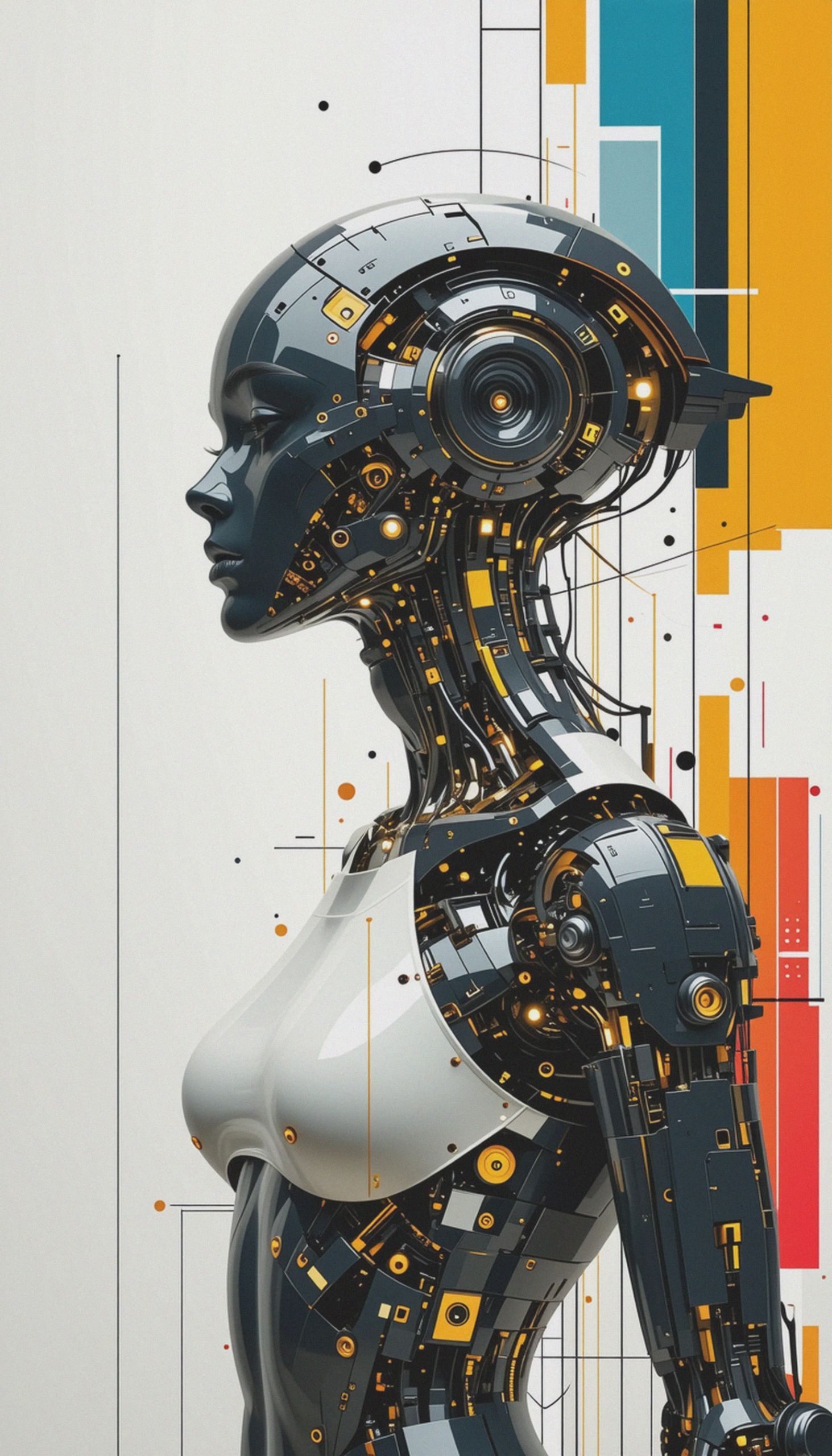 faceless Egyptian goddess with mechanical bird head gorgeous ...