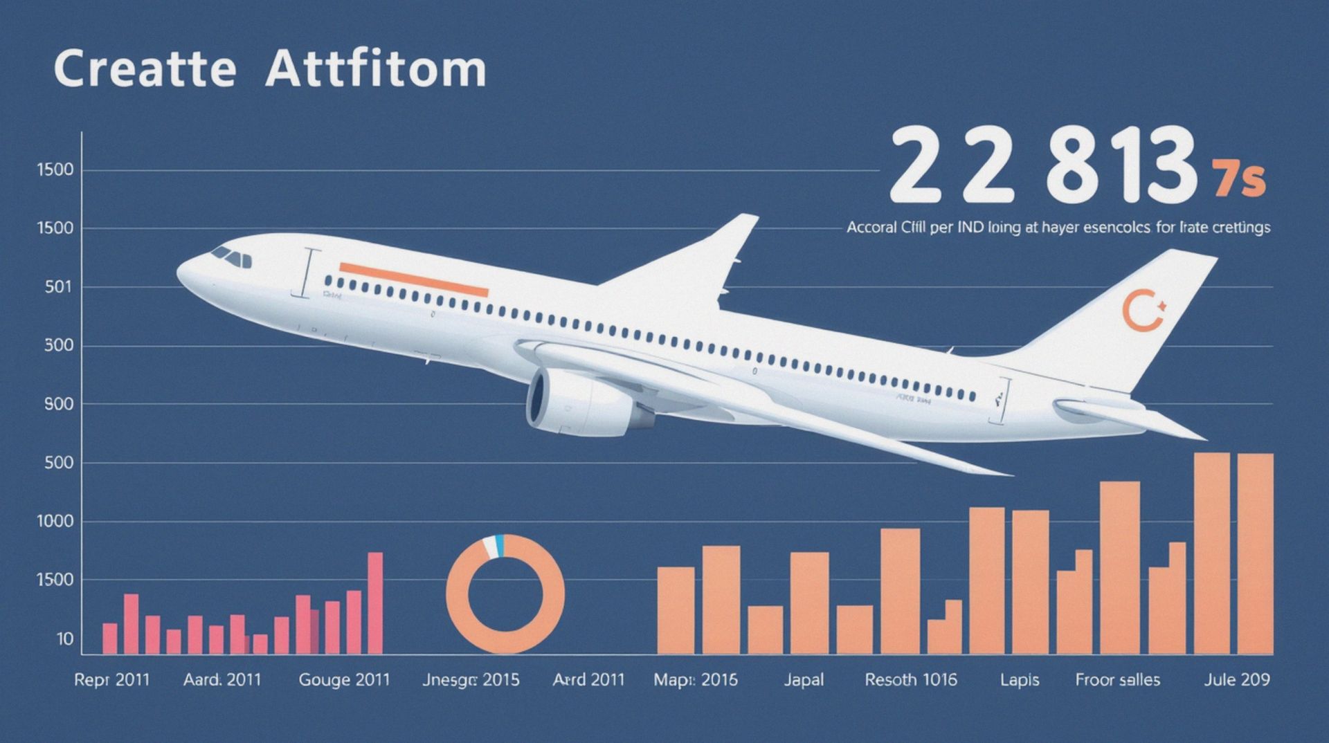 graphs. infographic, data. airplane. – AIFusionArt