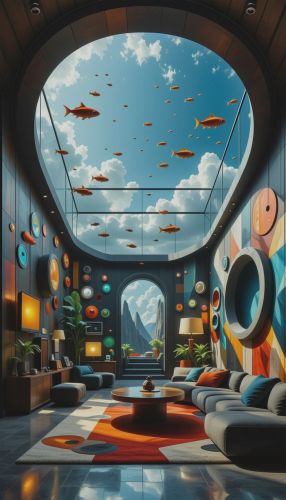 In the dark room, there is an open square skylight on top of which ...