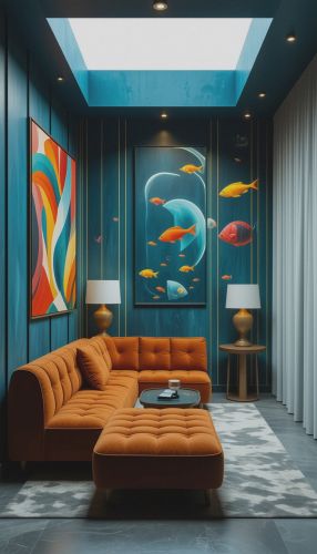 In the dark room, there is an open square skylight on top of which ...