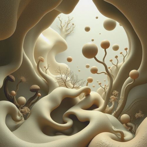 A fantastical scene where abstract algebraic structures take on ...
