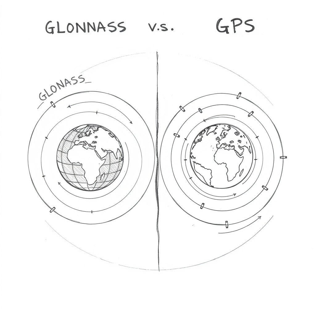 Image is a comparative diagram illustrating the satellite ...