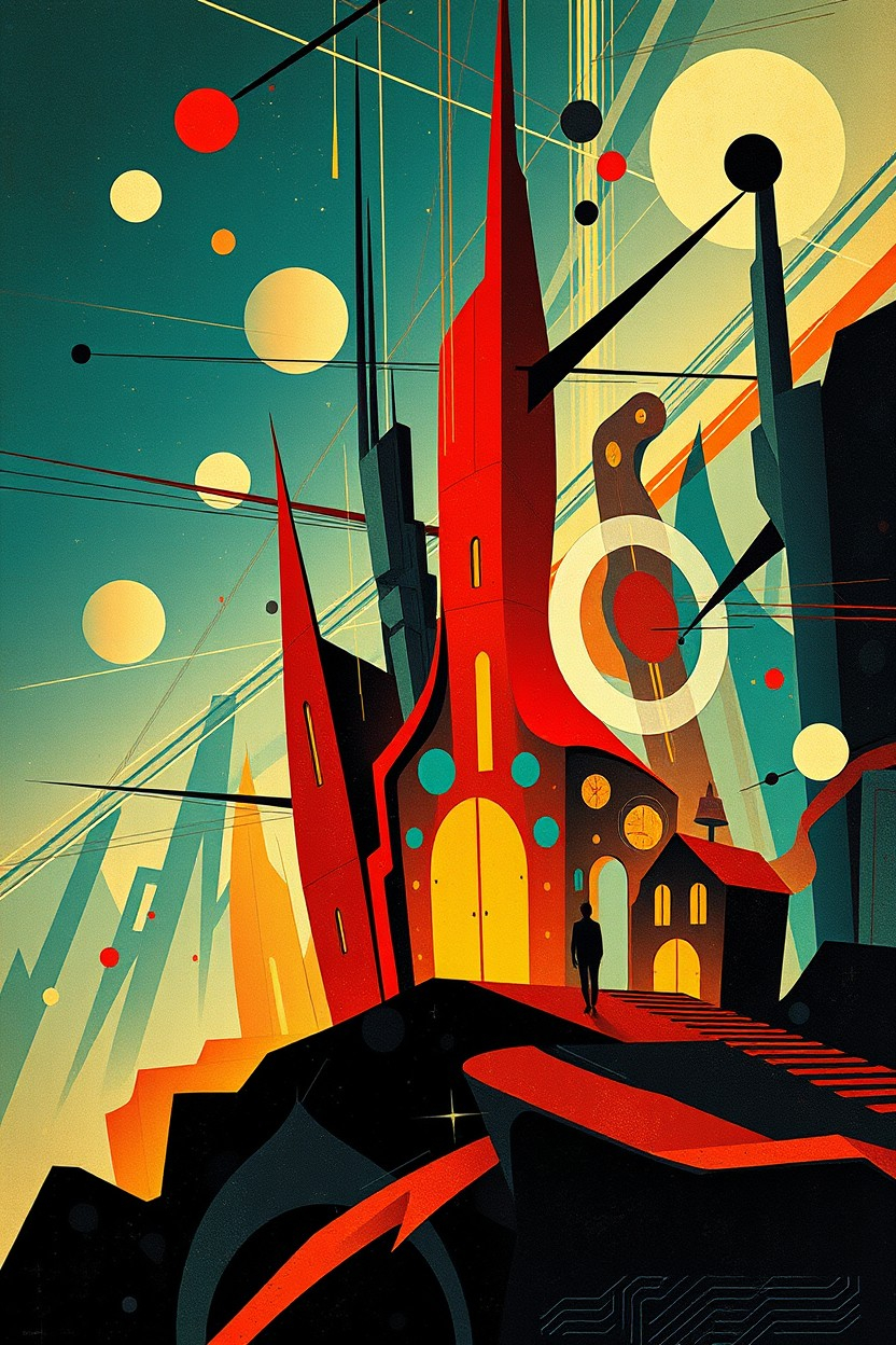 An alien village with alien beings, unreal engine 5 –ar 2:3 – AIFusionArt