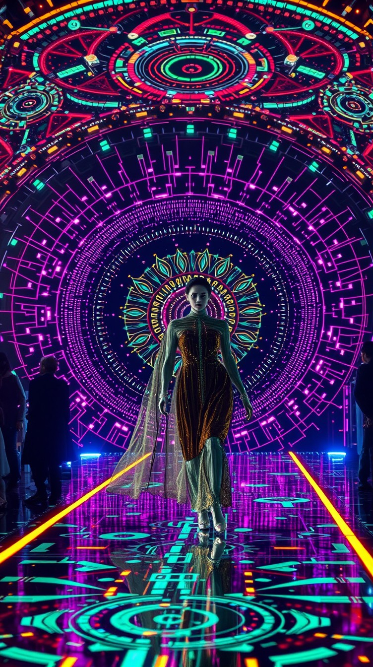 Create a fusion of Rangoli and Seismogram art styles into a unique ...