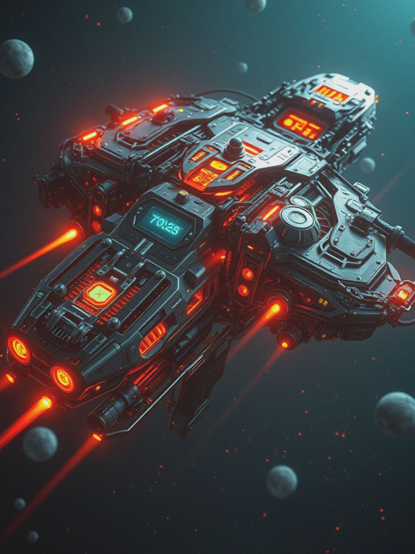 futuristic starship ,hyper realistic, detailed render, extremely ...