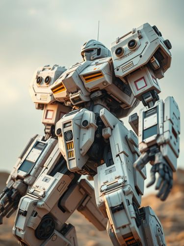 full body mech machine titan mode, with intricate and accentuated ...