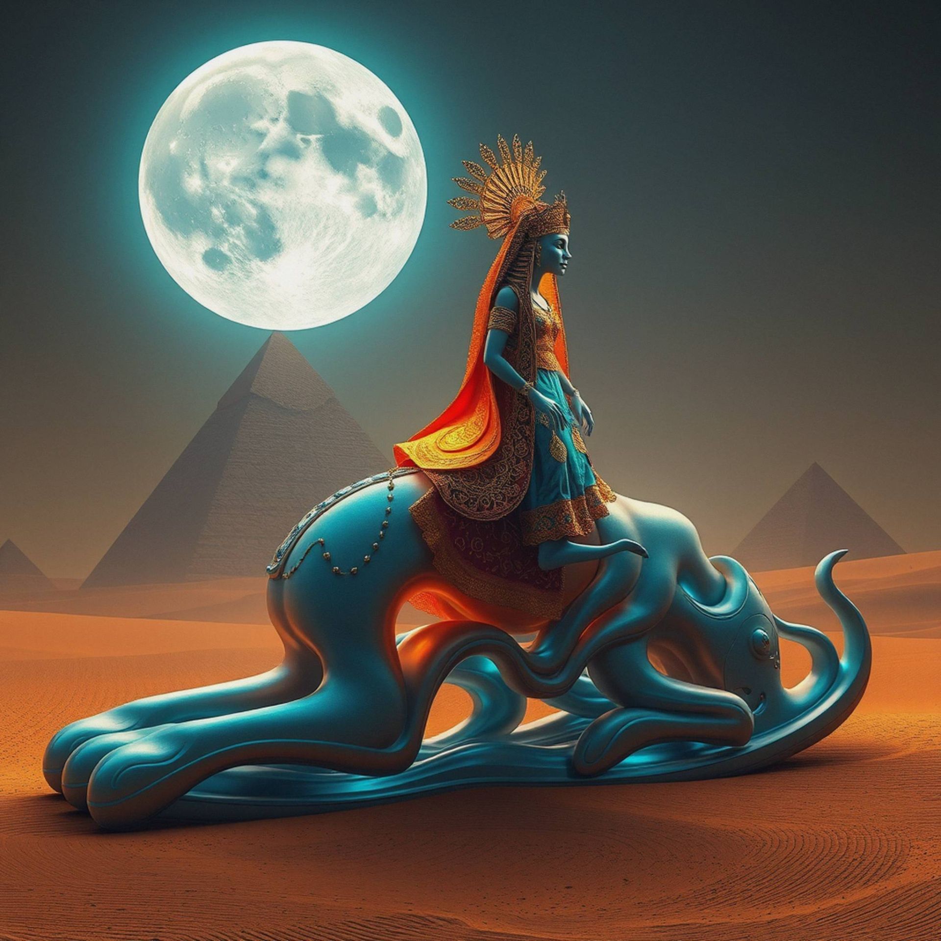 the sphinx in Egypt, The queen of Sheba is is riding a Sphinx Like a ...
