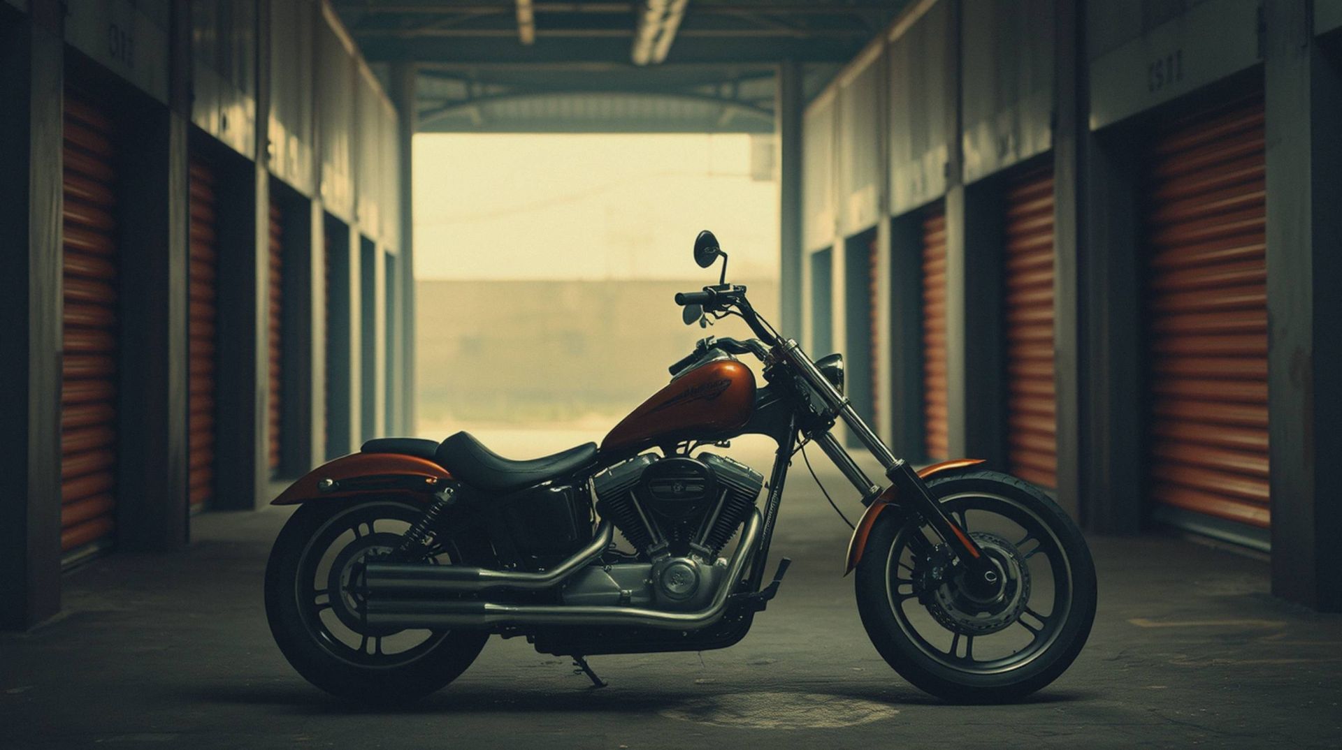 AIFusionArt - Muscle sports car runs. A grim, rugged storage cowboy ...