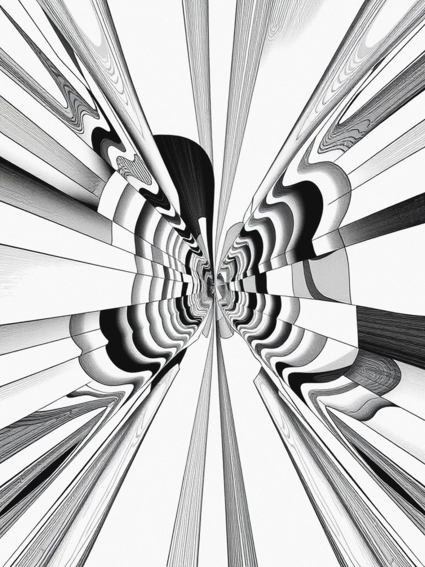 AIFusionArt - Minimalistic, complex black and white drawings create a ...