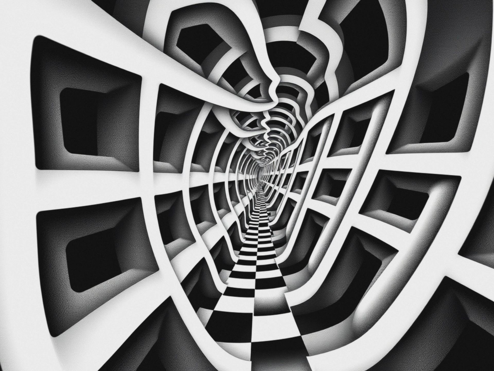 AIFusionArt - Minimalistic, complex black and white drawings create a ...