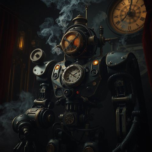 AIFusionArt - Full-size titanium robot mechanism, with complex and ...