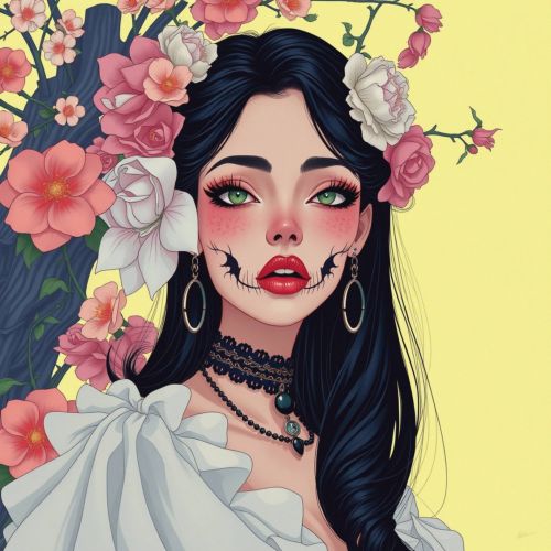 beautiful elegant feminine digital art In the style of Peter Mohrbacher ...