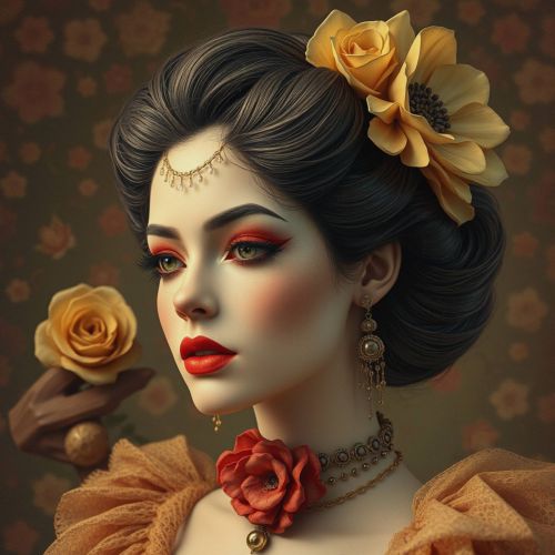 beautiful elegant feminine digital art In the style of Peter Mohrbacher ...