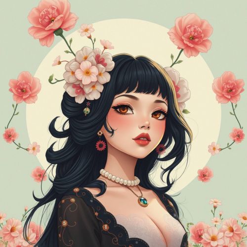 beautiful elegant feminine digital art In the style of Peter Mohrbacher ...