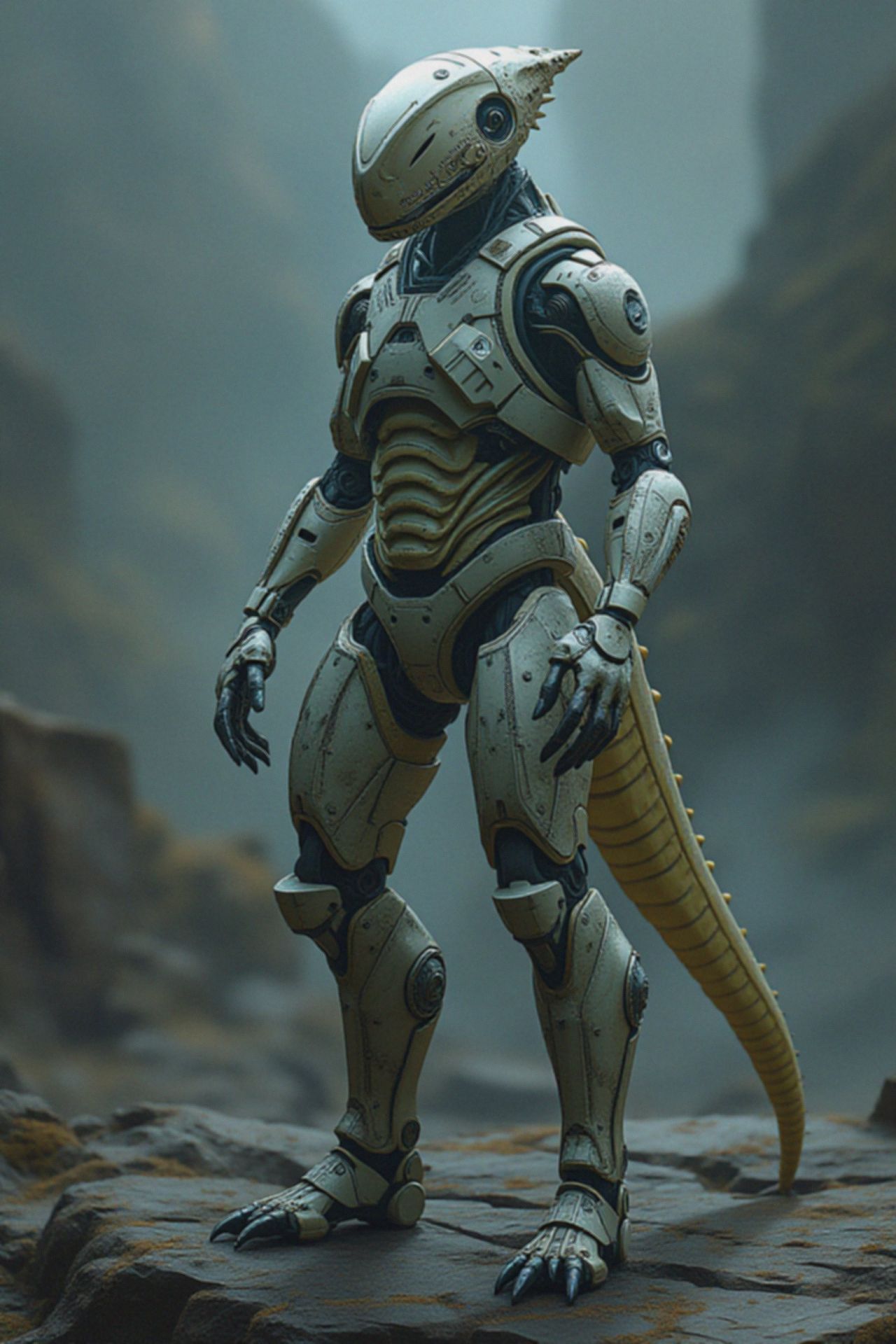 Half human half crocodile creature with digitigrade legs and human-like ...