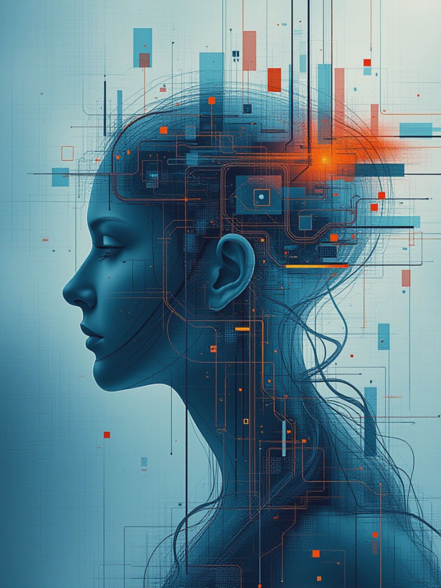 A haunting portrayal of consciousness and nature merging into one entity. Handwritten text forms ...